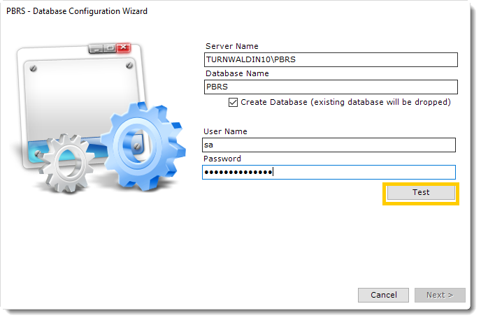 How Do I Install And Configure Pbrs To Use My Existing Database Server 6070